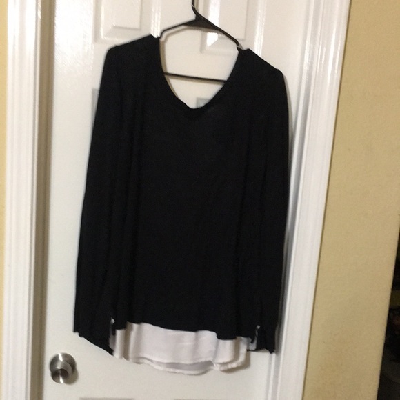 torrid | Sweaters | Torrid Size 3x Layered Look Black And White Sweater ...
